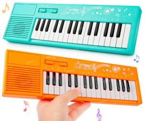 FIDDLERZ 32 Keys Small Keyboard Piano Music with Built-in Speaker Gift ...