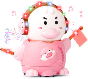 FIDDLERZ Musical Duck with Bump and Go Walking Light & Sound Toys for ...