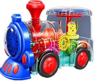 Toyvala Concept 3D Transparent Engine Bump & Go Toy for Kids With Live ...