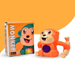 FLYHIGH Toys Dancing & Spinning Rolling Monkey with Light & Sound Toy ...