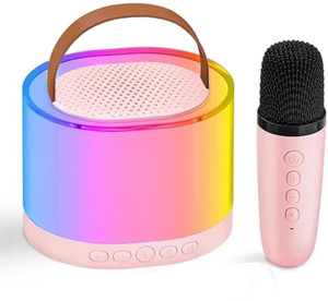 AAVIRA Portable RGB Bluetooth Karaoke Speaker with Wireless Mic & LED ...
