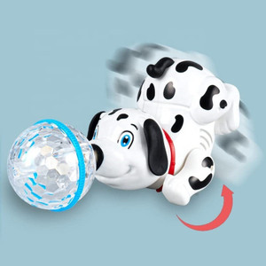 HappyBive Bump & Go Dancing Dog Toys with Music Flashing Lights-Sound ...