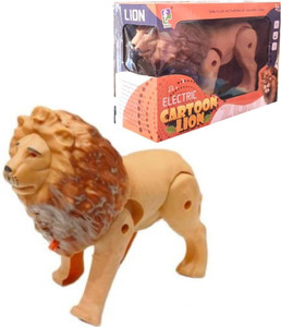 IndusBay Battery Operated Lion with Light Sound & Walk, Funny Electric ...