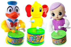 PRIMEFAIR Musical Toys Key-Operated Cute Drummer Toy with Drumming and ...