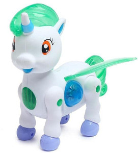 Gurmukh Walking Unicorn Electric Pet with Light and Sound Glowing ...