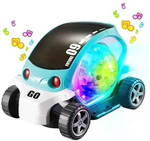 KOBBET Future 09 Musical Stunt Car Toys Rotate 360° with 4D Flashing ...