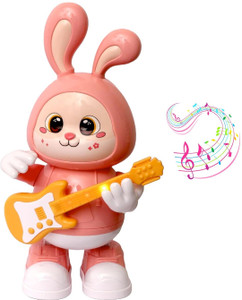 Meesaj Musical Rabbit Guitarist Toy for Toddlers with Flashing Lights ...
