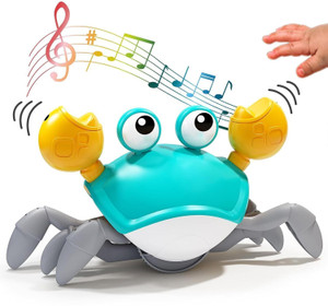 KIDOLOGY Interactive Crawling Crab Toy for Babies | LED Lights, Music ...