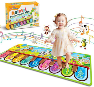 Wembley Piano Mat Musical Keyboard Play Mat for Kids 3+ with 8 Animal ...