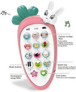 HK Toys Battery Operated Mobile Phone Toy with 20 Musical Songs Animal ...