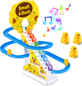 Toyco Small Duck Slide Toy Track Set, Automatic Stair Climbing Race ...