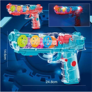 ADM Gear Gun Transparent Musical with 3D Flashing LED Lights for Kids ...