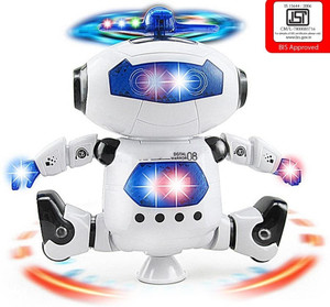 KiddyBuddy 360º Rotating Musical & Dancing Robot Toys with 3D Lights ...