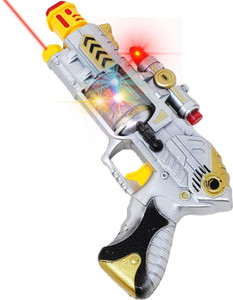 AP KIDS Battery Operated Laser Sound Gun with Music and Flashing Lights ...