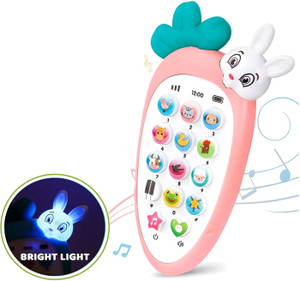 KOBBET Rabbit Phone Mobile Smart cell-Phone Toy Musical Sound & Light ...