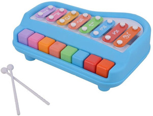 KHYALI BIG 2 in 1 Musical Piano and Xylophone Toy with 8 Colorful Keys ...