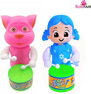 ROSEFAIR Key-Operated Cute Drummer Toy with Drumming and Dancing Toys ...