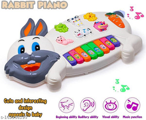 KAVANA Musical Rabbit Piano Toy with Flashing Light & Sound for Kid ...