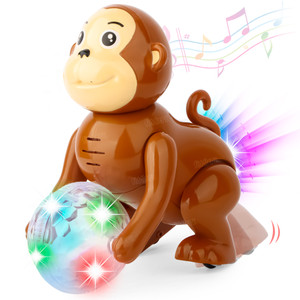 FIDDLERZ Dancing Monkey Toys for Kids 360° Body Spinning Disco Ball ...