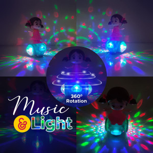 SALEOFF Rotating Bump & Go Musical Dancing Girl Doll With Flashing ...