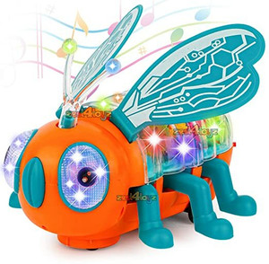 SAGAR Battery Operated Transparent Gear Happy Bee Toy - Battery ...