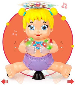 Toyvala 360 Degree Rotating Musical Dancing and Singing Doll with Bump ...