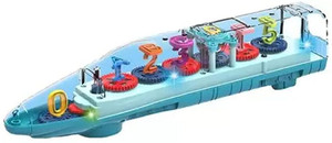 Bhavisha Creation 3D Long Train Toy with 360 Degree Rotation, Bump & Go ...