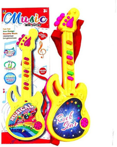 Genie Enterprises Operated Mini Guitar Colourful with Delightful Music ...