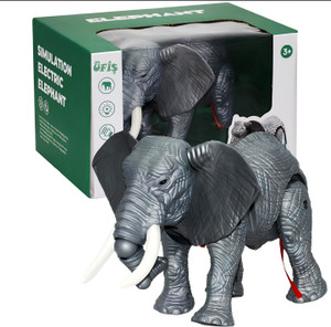 RAINBOW RIDERS Walking Elephant Hathi Figure with Realistic Sound Big ...