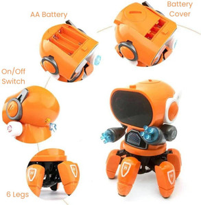 Toyvala Bot Robot Octopus Style, Colorful Lights, Music-All Direction ...