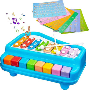 SmartKids 2 in 1 Piano Xylophone Toy for Toddlers,8 Multicolored ...