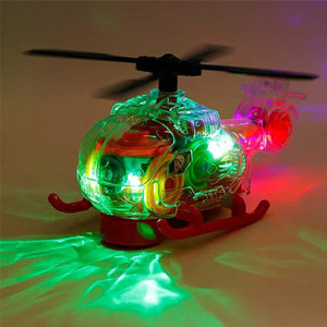 Toyvala Transparent 3D Helicopter 360° Rotating with Flashing LED ...