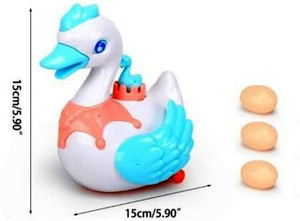 Tenmar Battery Operated Bump and Go Walking Swan Eggs Laying Swan ...