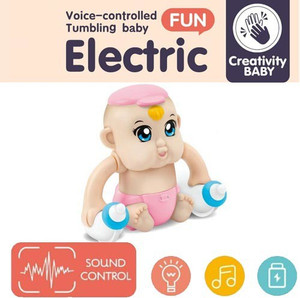 Toyvala Voice Controlled Musical Tumbling Baby with Feeding Bottles Toy ...