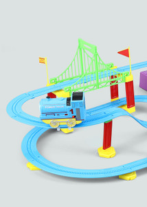 AKTOON TOYS Battery Operated Kids Plastic Toy Train with Big Size Track ...