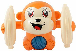 kanha collection Dancing and Spinning Monkey Toy Control Banana with ...