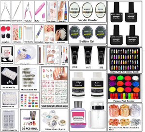 Hilex Nail art Products Kit Combo, Nail art Basic Tools, Nail Extension ...