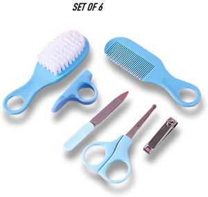 El Syco 6 Piece Set with Hair Brush, Comb, Scissors, Nail Clipper, Baby ...