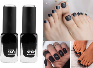 Tactile Pack Of 2 Black Matte Nail Paint Black - Price in India, Buy ...