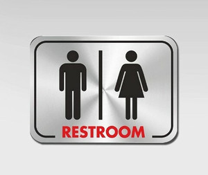 SIGNAGE AND BOARDS SOLUTION Stainless Steel Restroom Name Plate Price ...