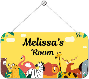 ARTBUG Wooden Melissa Door Sign Kids Room Name Plate Price in India ...