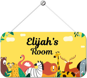 ARTBUG Wooden Elijah Door Sign Kids Room Name Plate Price in India ...