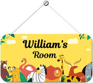 ARTBUG Wooden William Door Sign Kids Room Name Plate Price in India ...