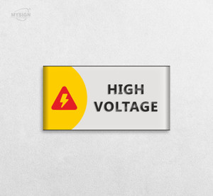 MYSIGN Wooden 'HIGH VOLTAGE' SIGN BOARD (6x12") Name Plate Price in ...
