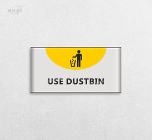 MYSIGN Wooden 'Use Dustbin' sign board (6X12") Name Plate Price in ...