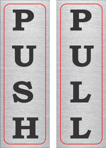 METALARTSASIA Stainless Steel Self Adhesive Push Pull 5.88 x 1.97 Inch ...