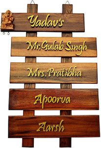 Vasu Art Wooden Title Name Plate Price in India - Buy Vasu Art Wooden ...