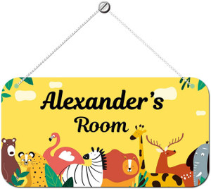 ARTBUG Wooden Alexander Door Sign Kids Room Name Plate Price in India ...