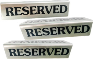 90 Degree Stainless Steel Waterproof Reserved Table Sign Display, Stand ...