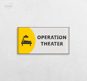 MYSIGN Wooden 'Operation Theater' sign board for hospital (6x12") Name ...